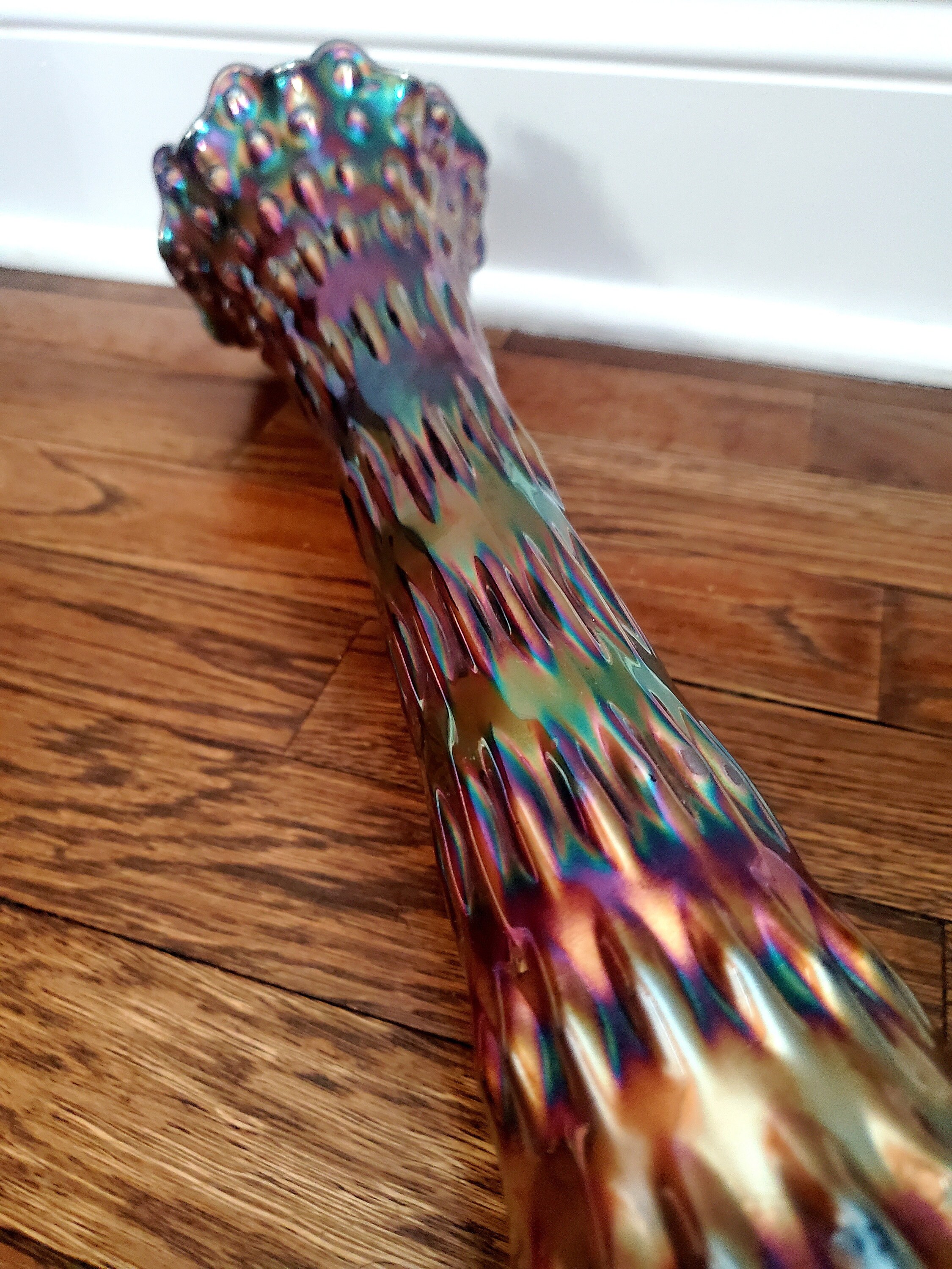 Carnival Glass Funeral Vase