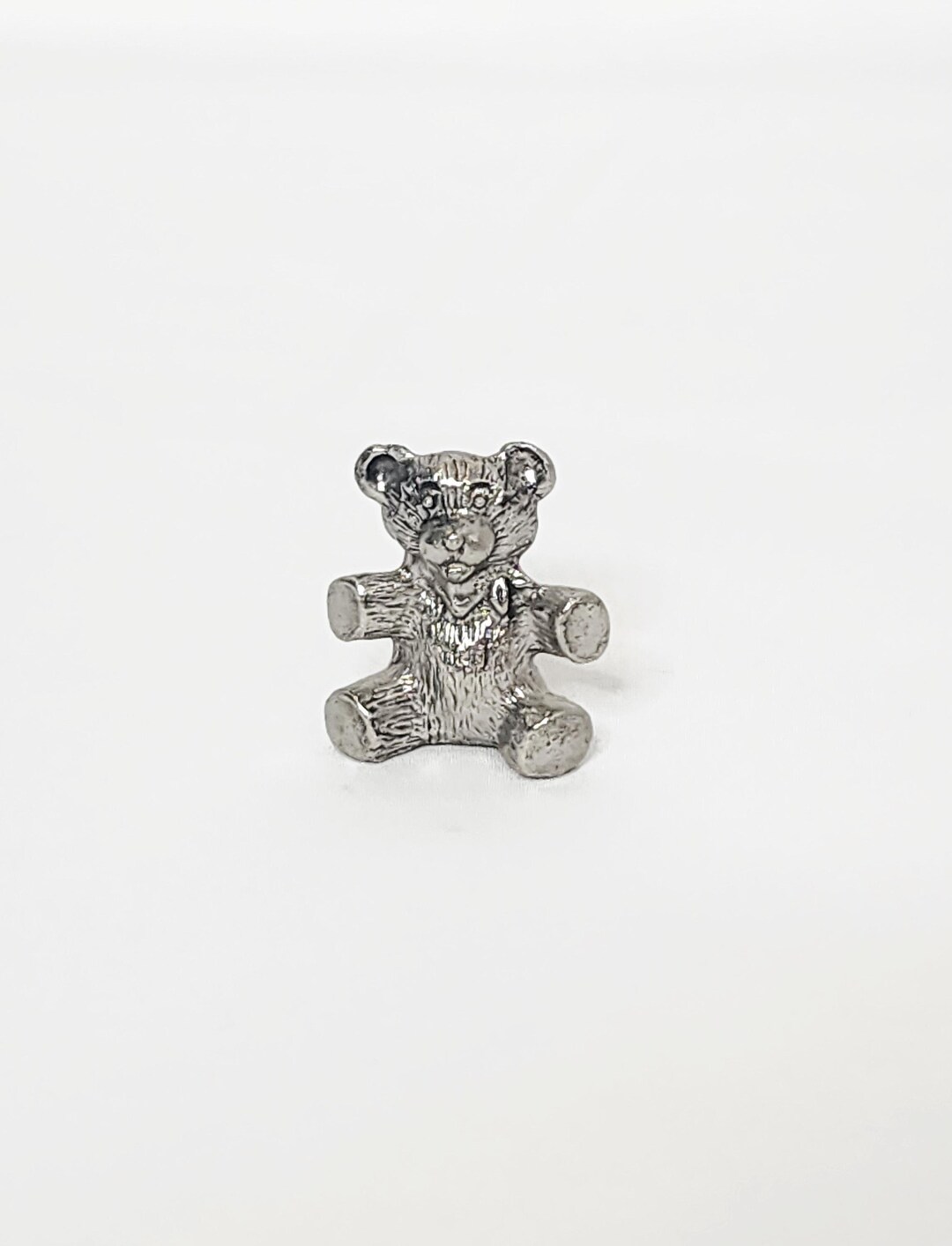 Mini Pewter Metal Teddy Bear Figurine - Etsy