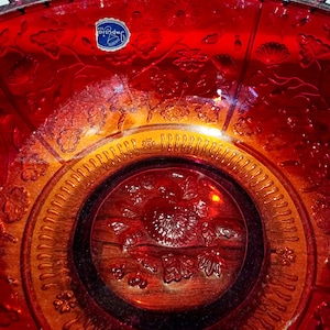 Rare Imperial Black Eyed Susan Lace Edged Red Carnival Glass Bowl - Etsy