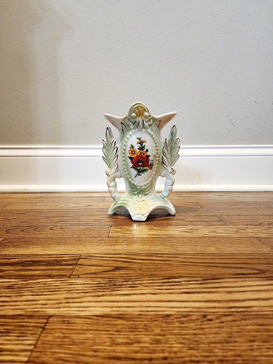 Brazilian Made Poppy Flower Lusterware Ceramic Flower Decorative Vase ...