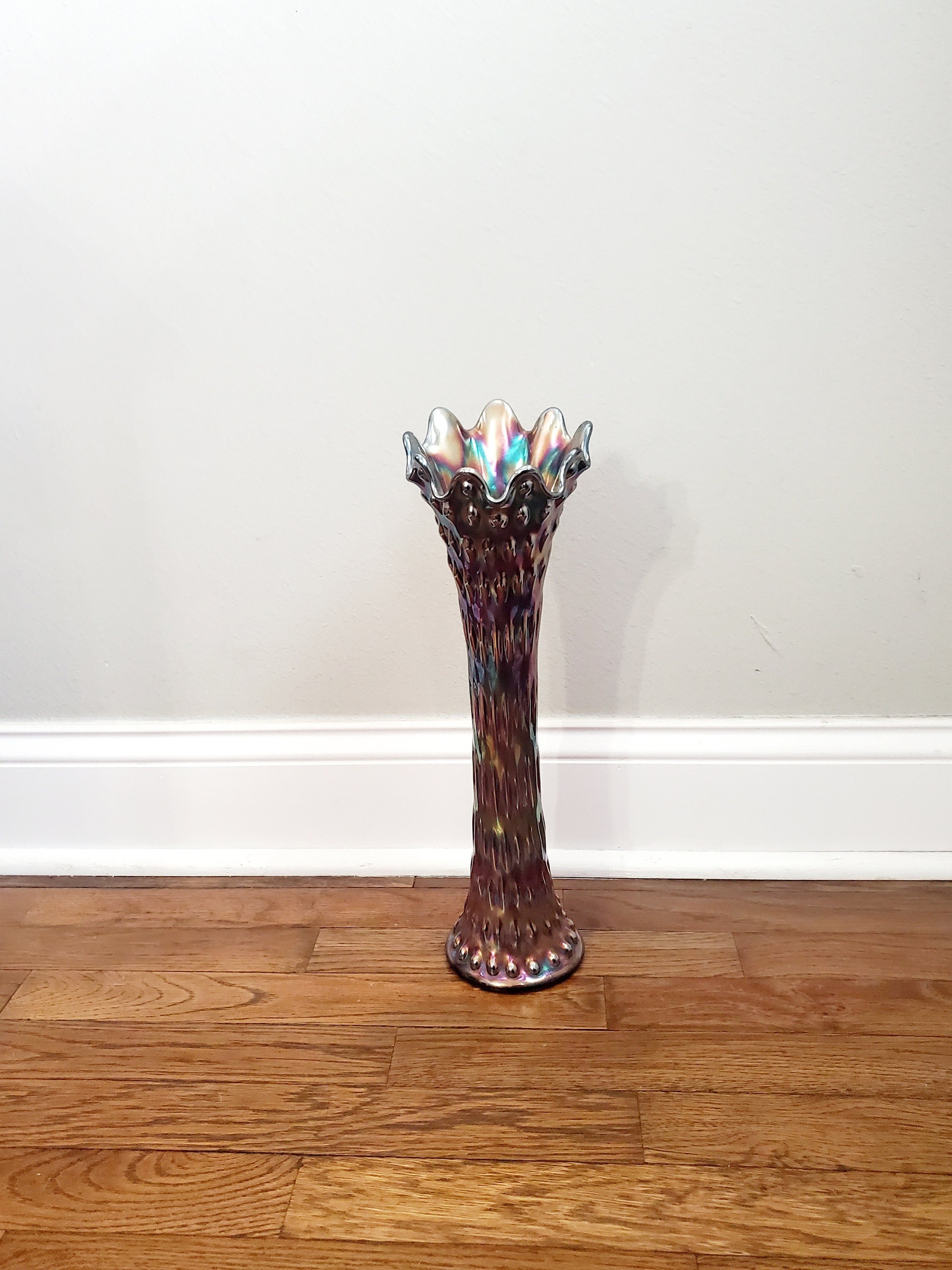 Carnival Glass Funeral Vase