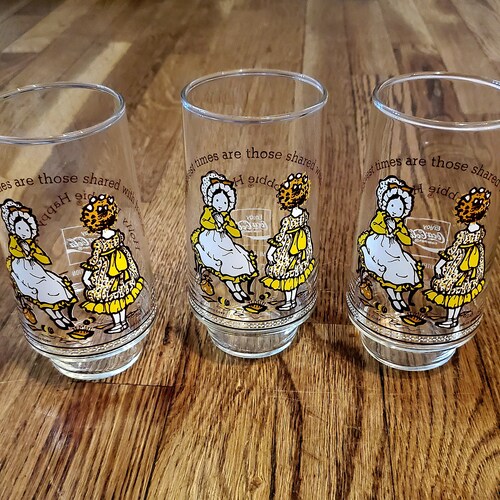 Holly Hobbie Happy Talk Glasses Set Of 4 4 Different Styles Etsy
