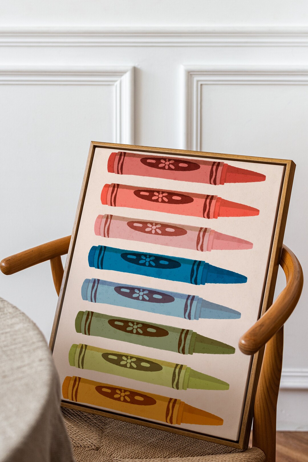 Colorful Crayon Drawing Poster, Wall Print, Digital Download Print ...