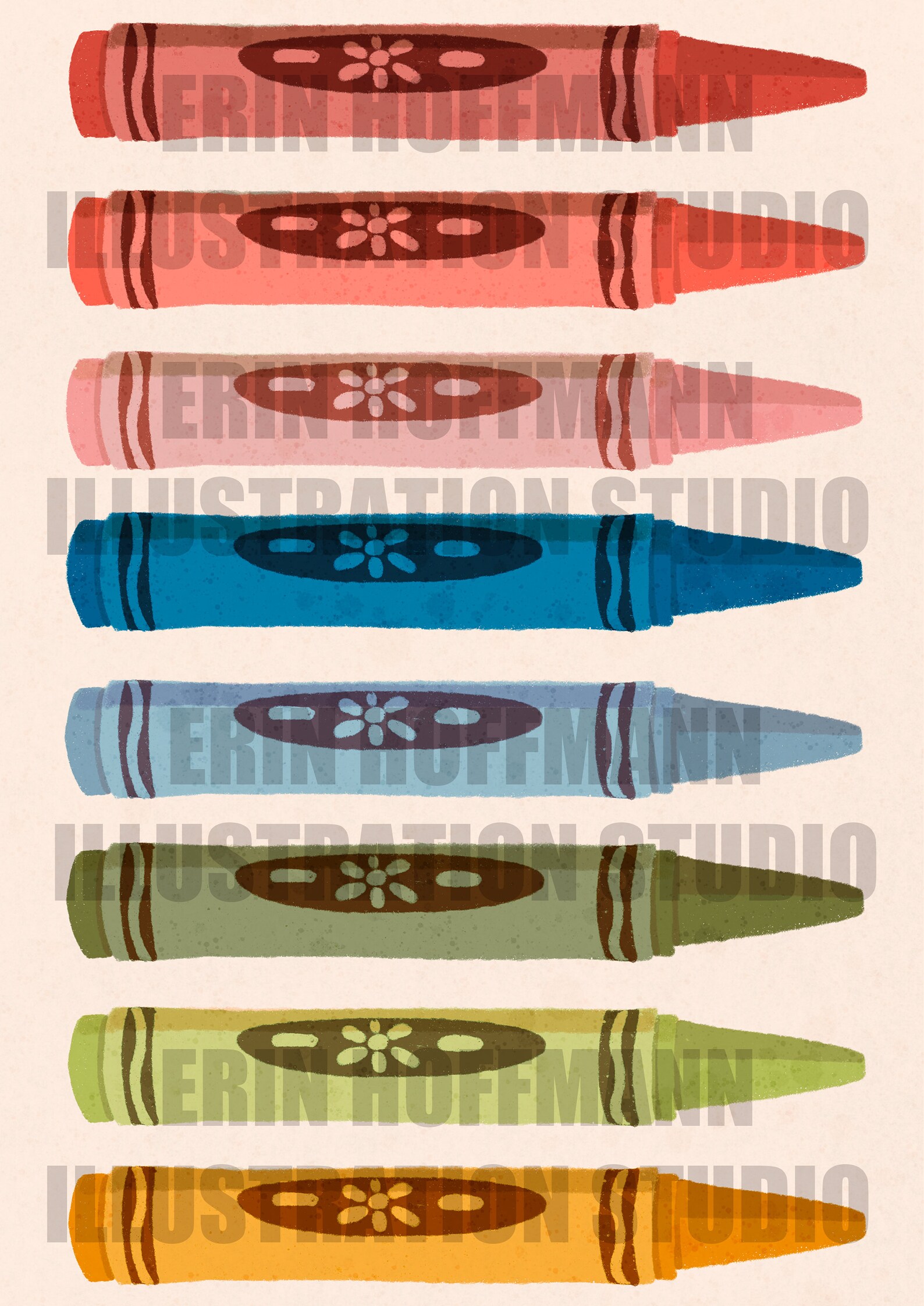 Colorful Crayon Physical Print, Wall Print, Poster, Wall Decor ...