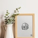 Skull Linocut Print - Handmade Block Print on Handmade Recycled Paper ...