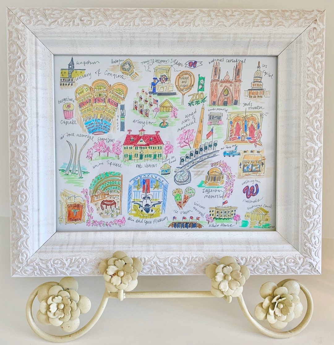 Washington DC Watercolor Pen Giclee Art Print - Etsy