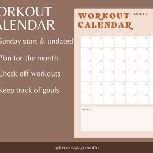Weekly Workout Fitness Planner | Exercise Tracker Printable | Workout ...