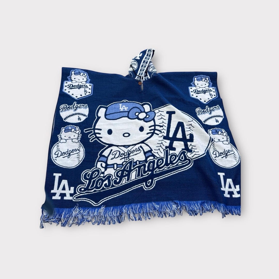 Adult Wool Poncho – Hello Kitty Dodgers - Etsy
