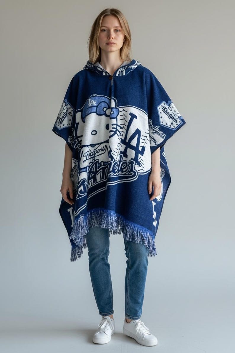 Adult Wool Poncho – Hello Kitty Dodgers - Etsy