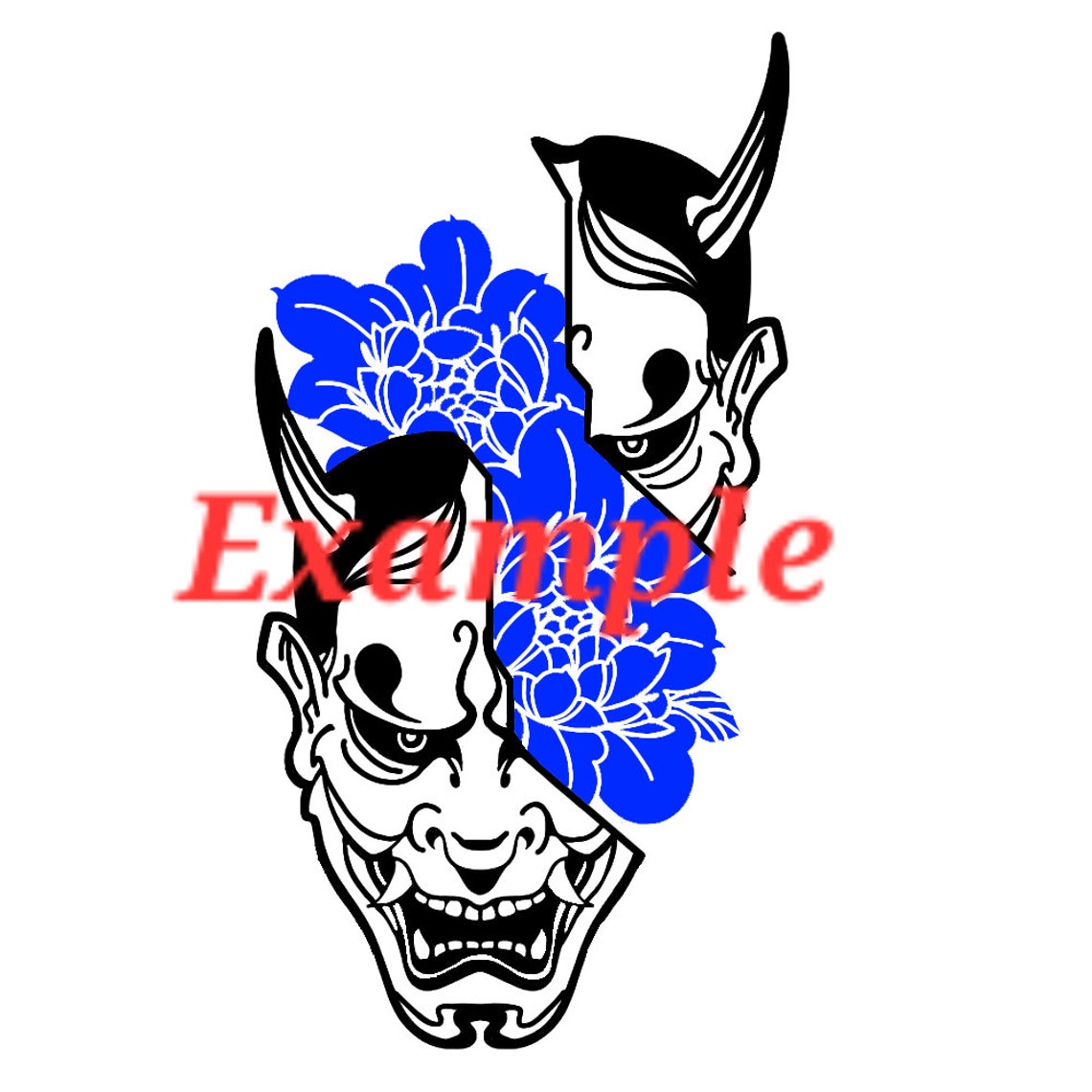 Hannya Mask Decal - Etsy