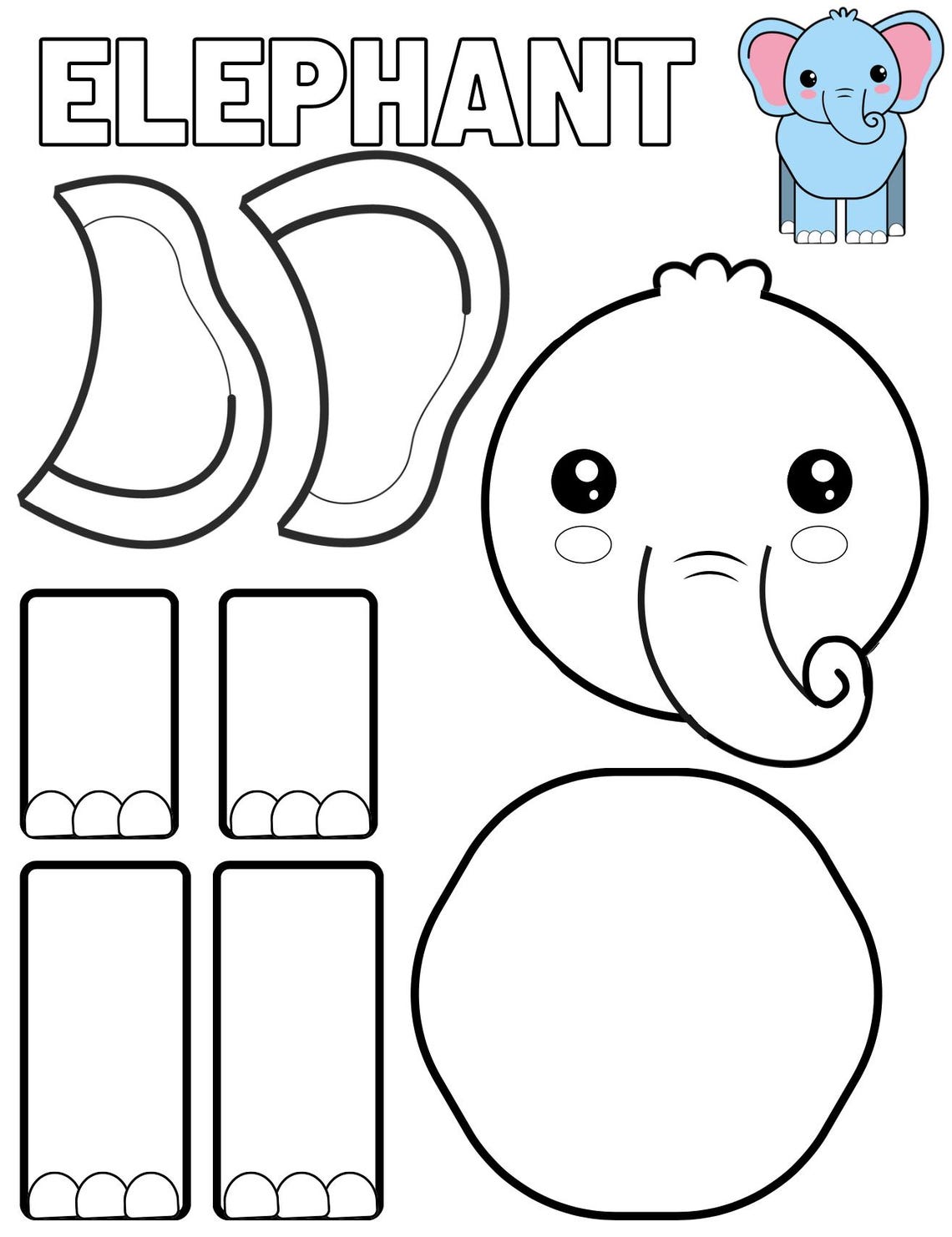 15 Fun Animal Cut and Paste Printables for Kids|diy Crafts and ...