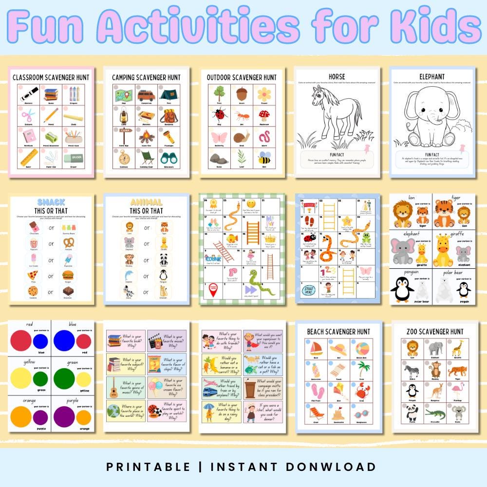 Fun Kids Activity Worksheets | Printable Puzzles, Games & Educational ...