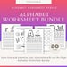 Digital/printable 80-page Kindergarten Alphabet Worksheet Bundle ...