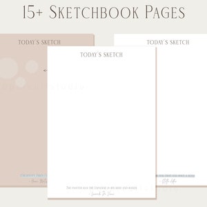 Artist Portfolio, Planner & Sketchbook Templates W/ Art Quotes 50 ...