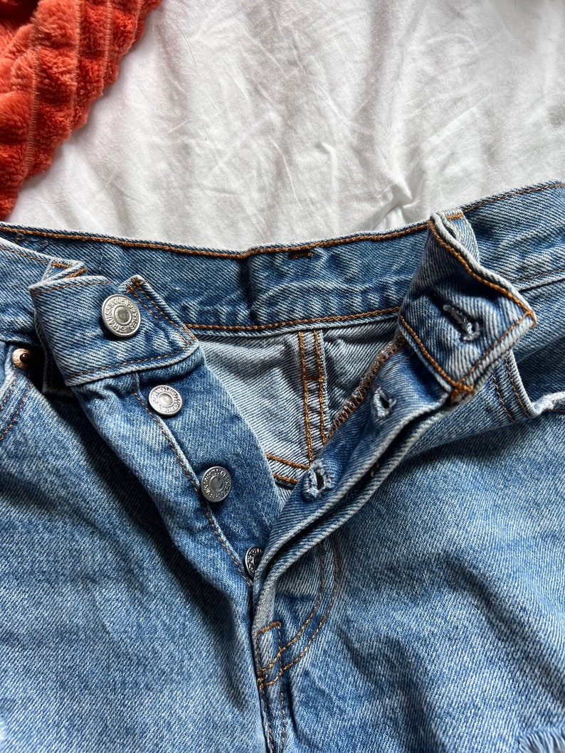 Thrifted Levi's Hand Embroidered Denim Cut off Jean Shorts / Size:27 - Etsy