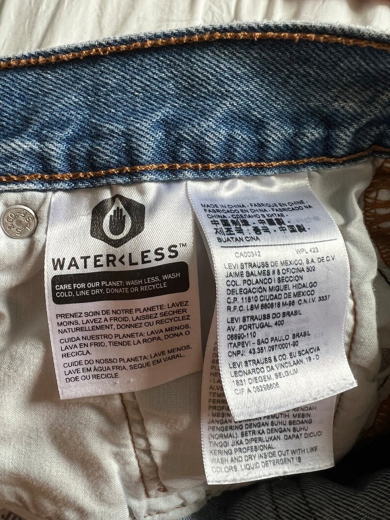 Thrifted Levi's Hand Embroidered Denim Cut off Jean Shorts / Size:27 - Etsy