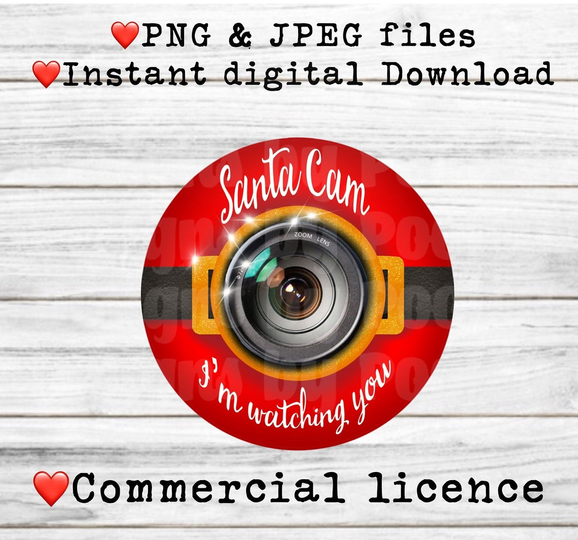 Santa Cam Resizeable PNG File - Etsy