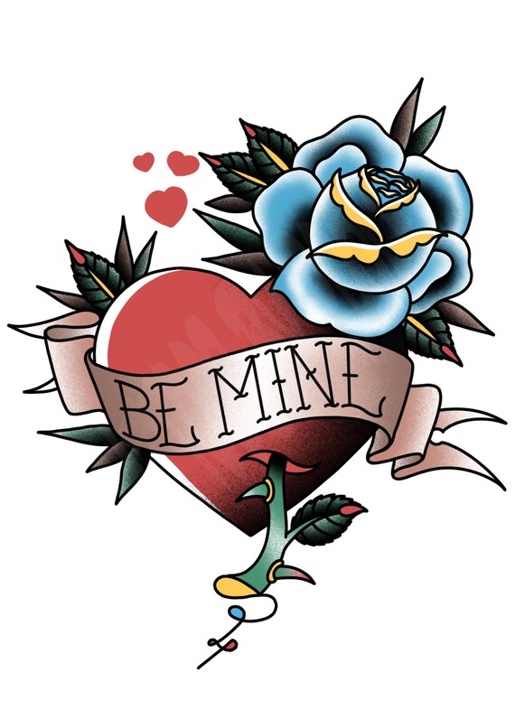 Traditional Rose Tattoo Flash Banner