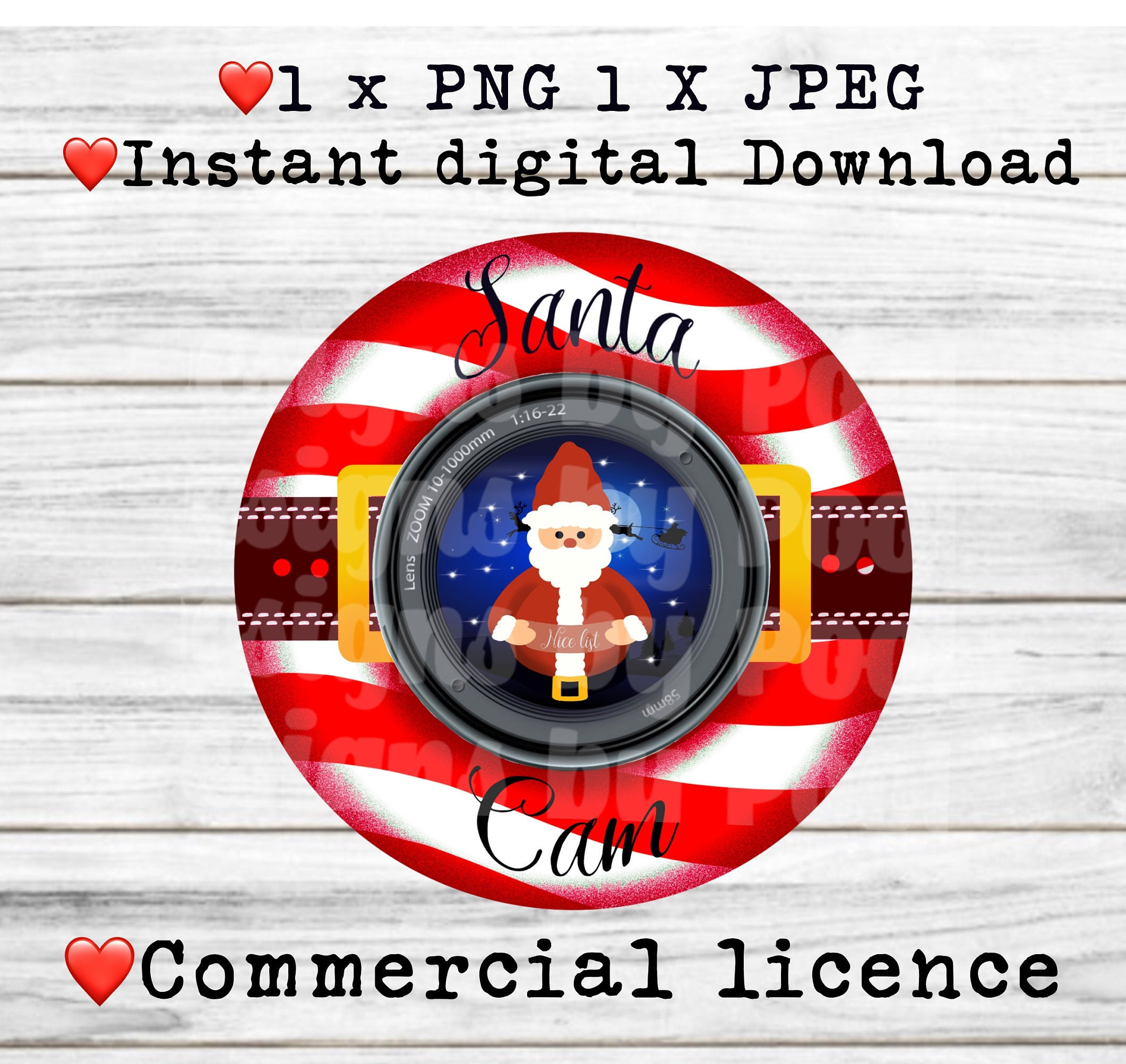 Santa Cam PNG, Nice List, Santa is Watching Camera Design for ...