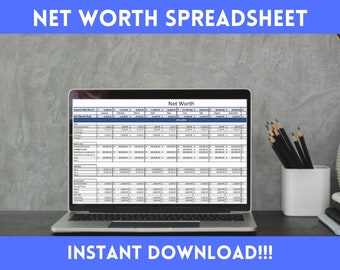 Net Worth Tracker Template Personal Wealth Spreadsheet - Etsy