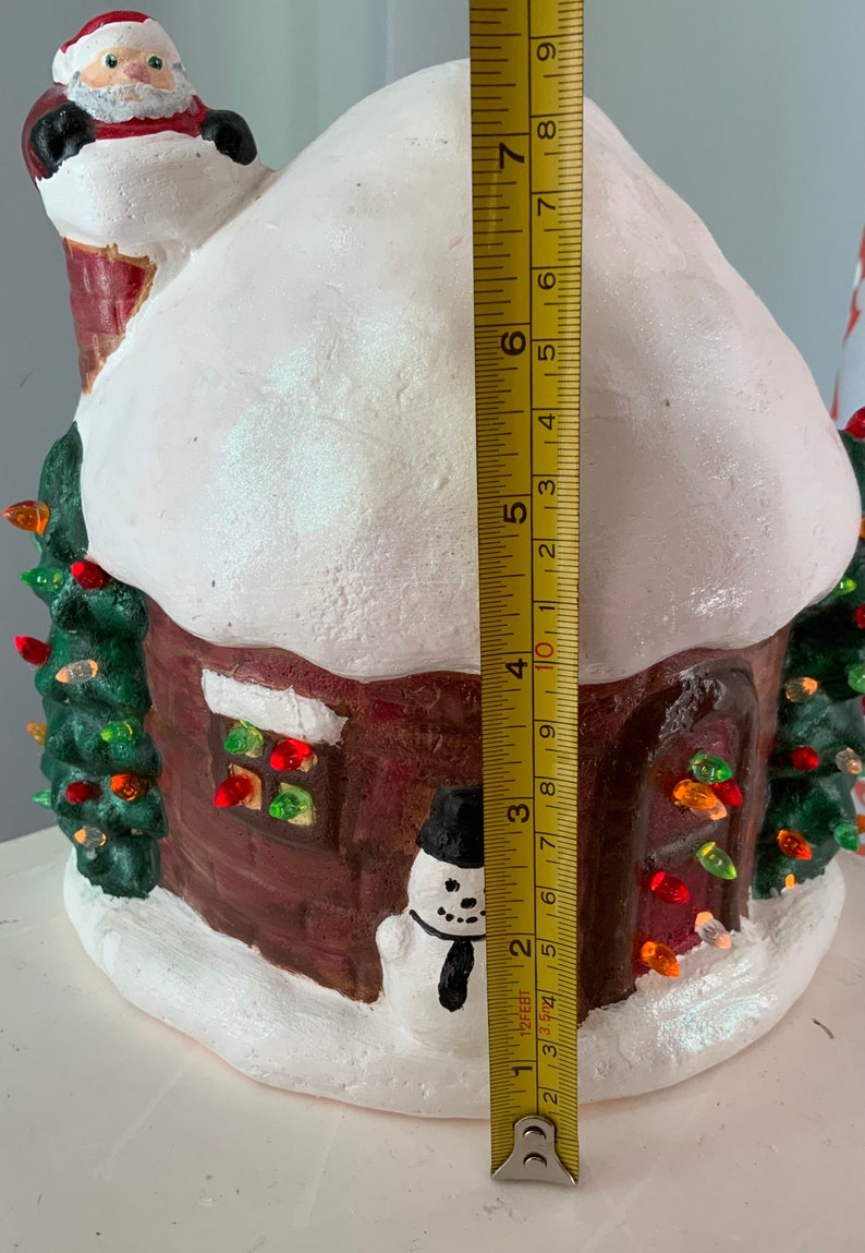Vintage Hand Painted Lighted Ceramic Christmas Hut - Etsy