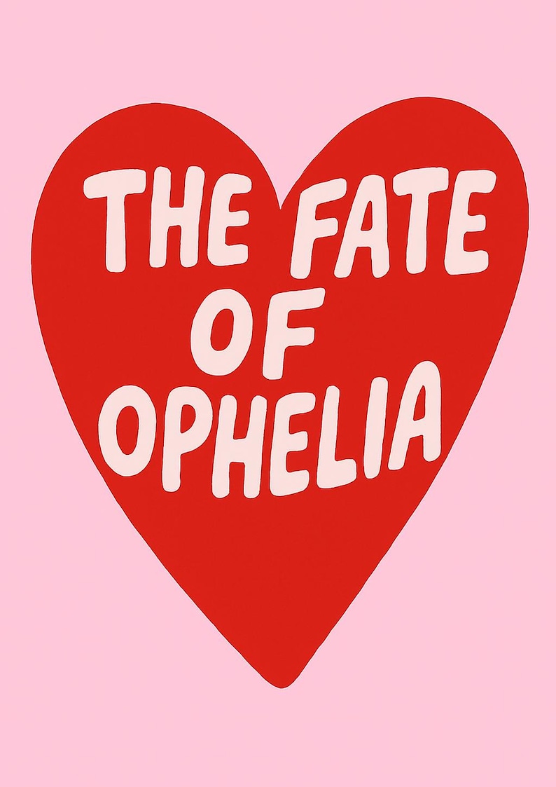 Taylor Swift the Fate of Ophelia Lyrics Song Poster Wall Art Digital ...
