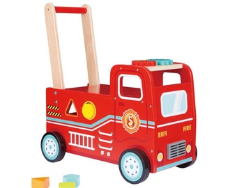 Wooden Fire Engine - Etsy UK