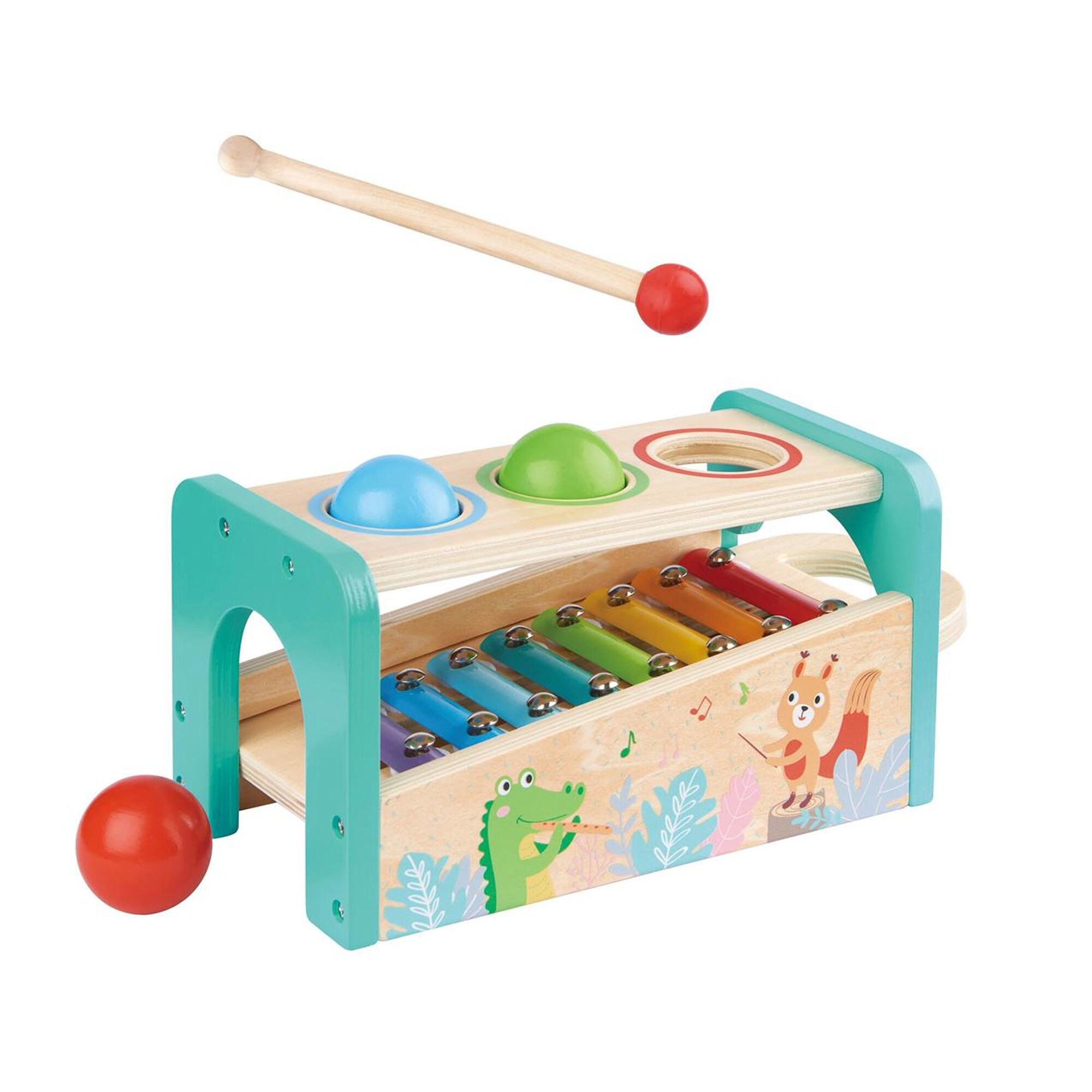 Wooden Educational Baby Toy Musical Set with Wooden Hammer & | Etsy