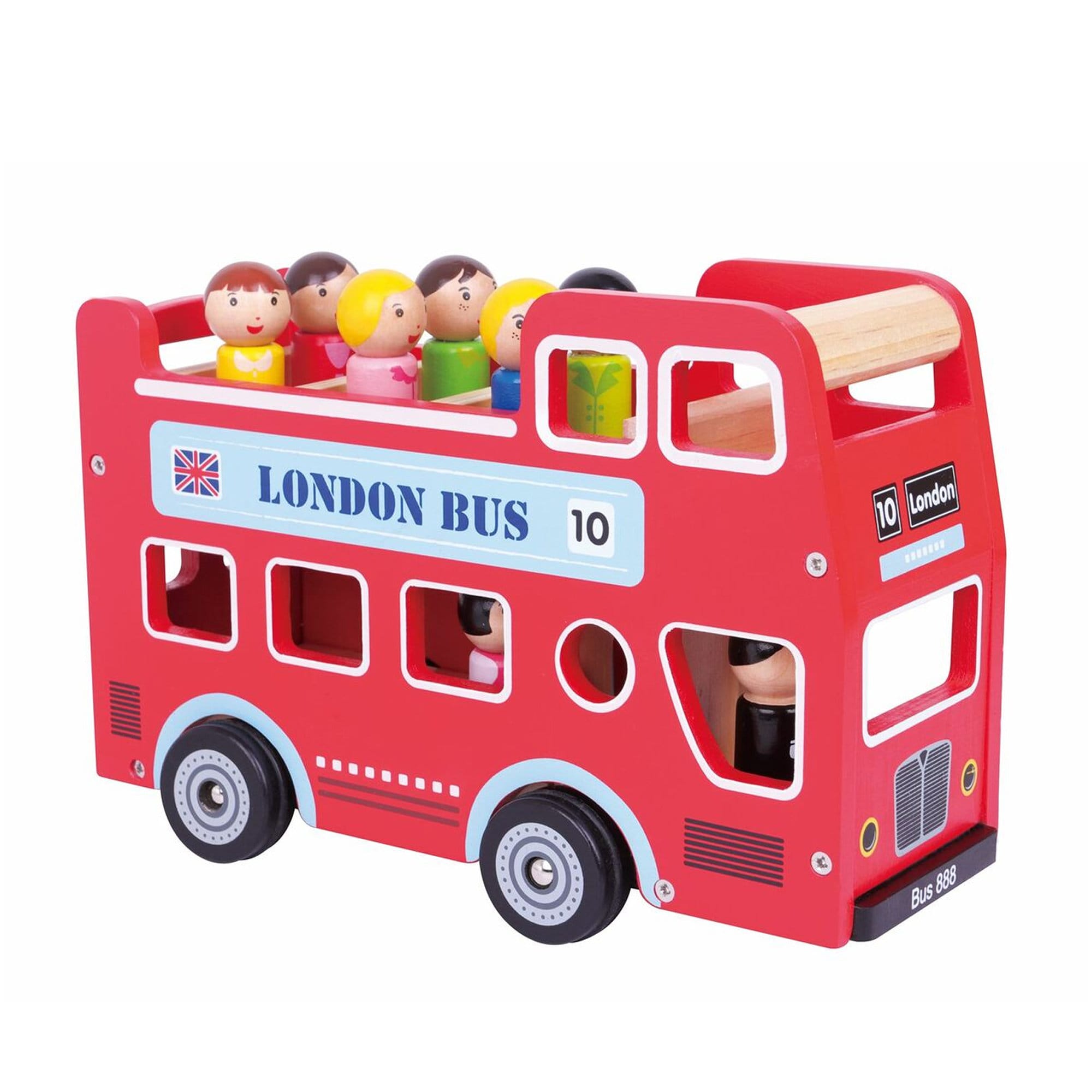 Wooden London Original Double Decker Sight Seeing Red Bus With | Etsy UK