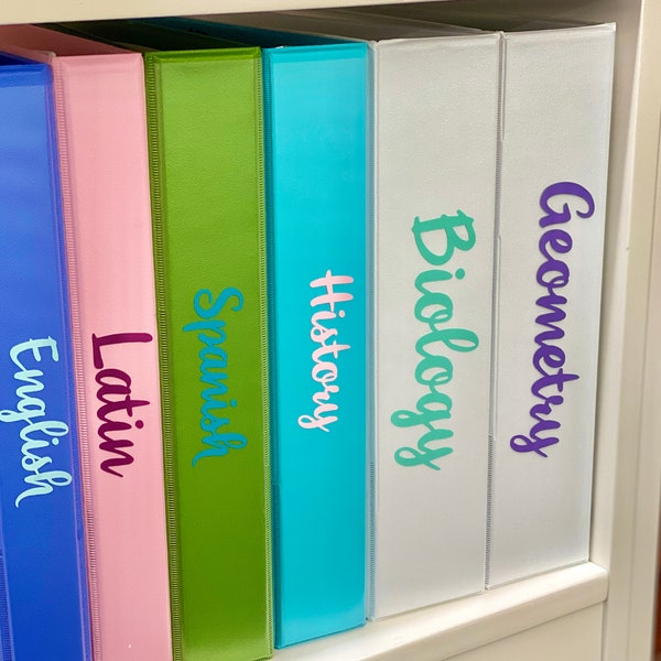 Binder Spine Labels - Etsy