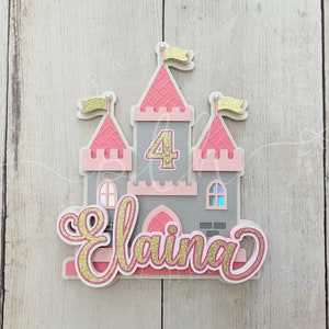 PRINCESS CAKE TOPPER Princess Castle Cake Topper Castle - Etsy