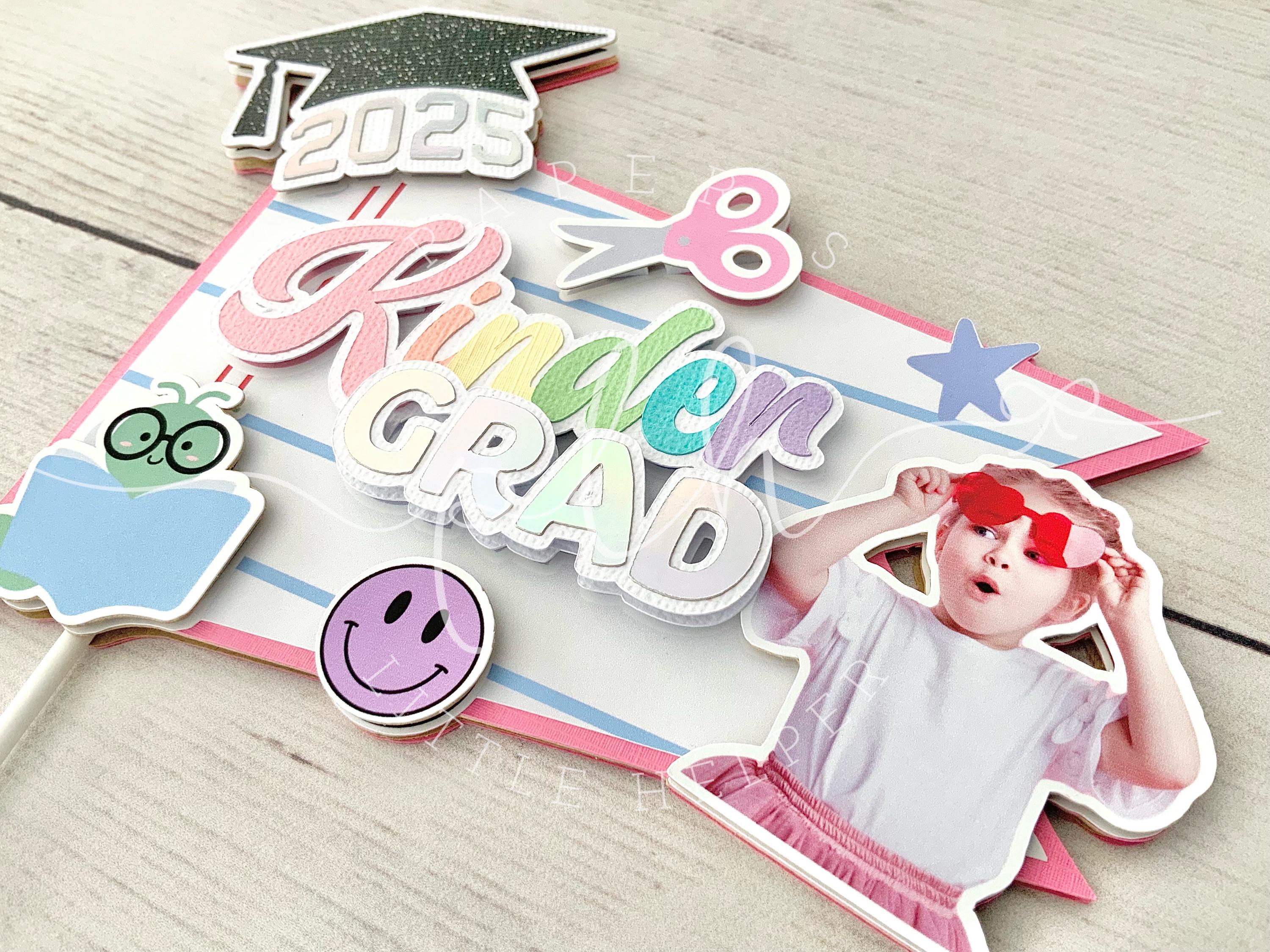 Kinder Grad | Kindergarten Graduation Cake Topper | Graduation Flag ...