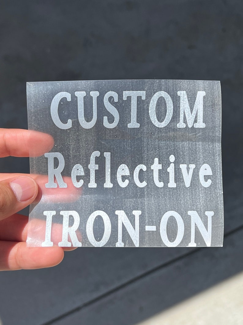 Custom Reflective Iron-on Decals Add Text, Logos, Images Customizable ...
