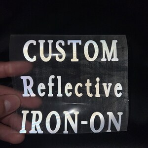 Custom Reflective Iron-on Decals - Add Text, Logos, Images ...