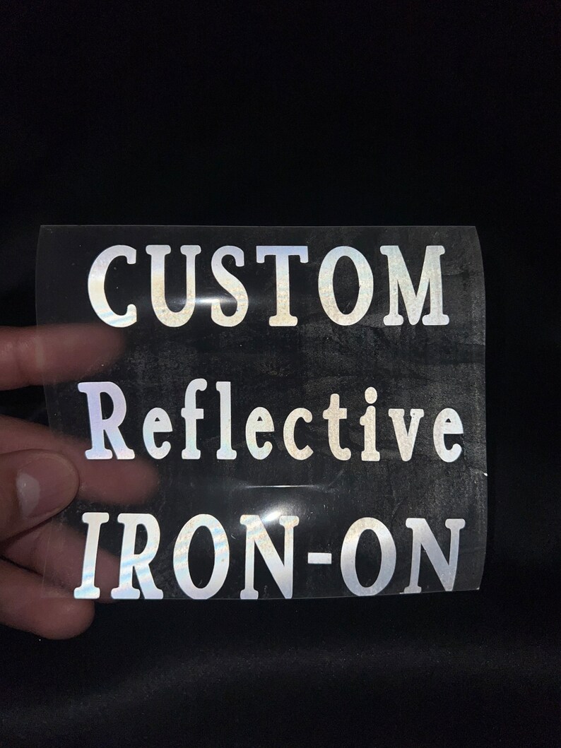 Custom Reflective Iron-on Decals Add Text Logos Images - Etsy