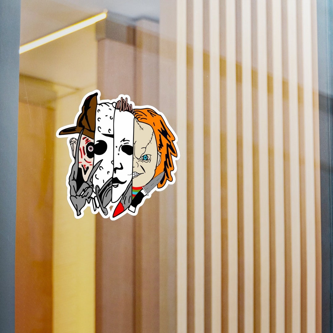 Horror Characters Mashup Sticker - Car Stickers - Halloween Decor ...
