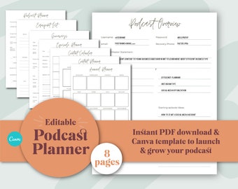 Printable podcast planning worksheet - indowes