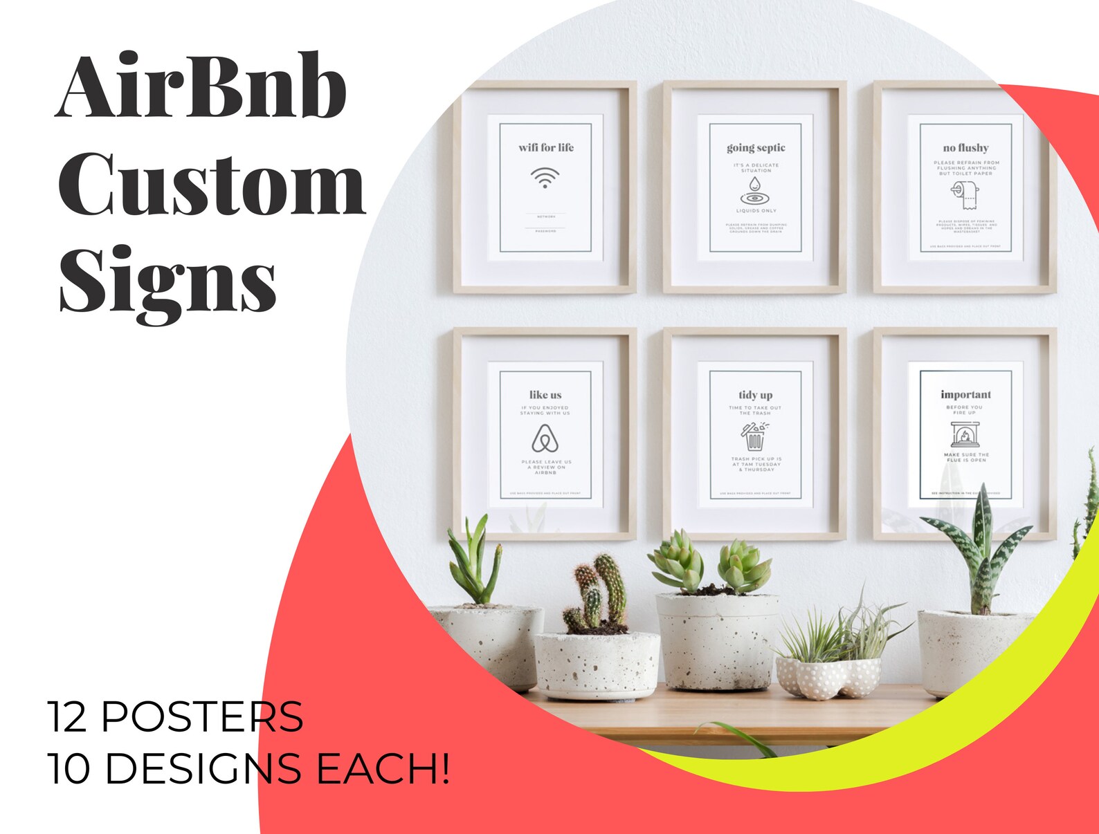 120 Editable Airbnb Posters Pack the Ultimate Set of Signs - Etsy Canada