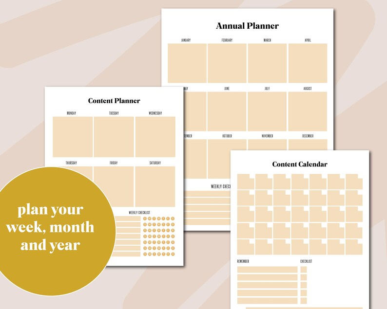 Editable Youtube Planner, Social Media Content Calendar, Printable ...