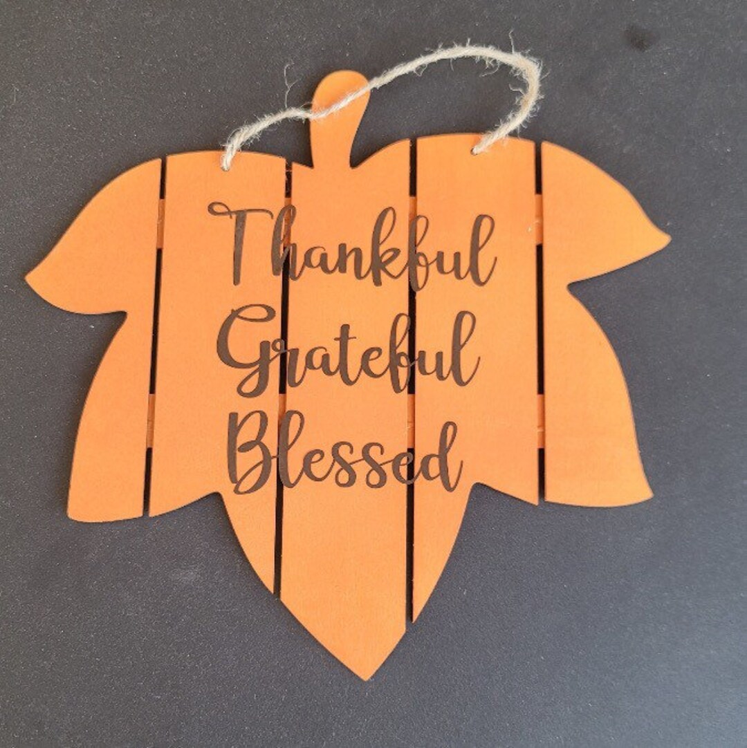 Thankful Grateful Blessed Sign - Etsy
