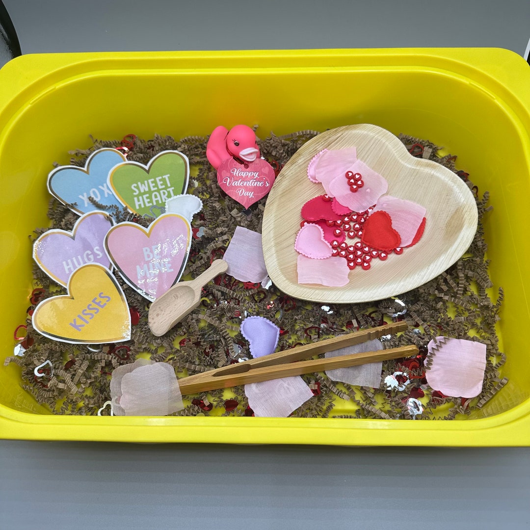 Valentine's Day Themed Sensory Bin - Etsy