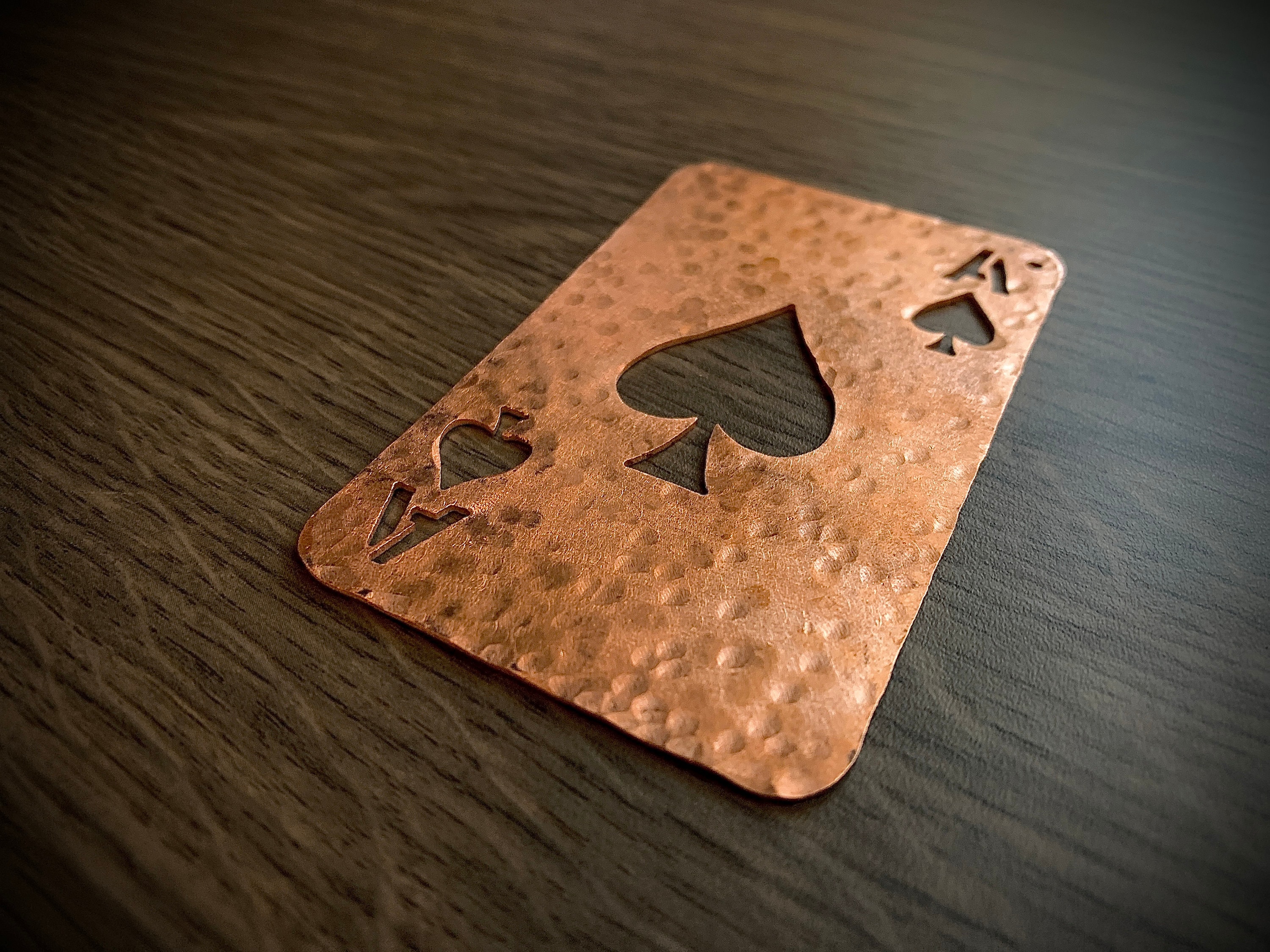 Copper Ace of Sapdes Hammered. - Etsy UK