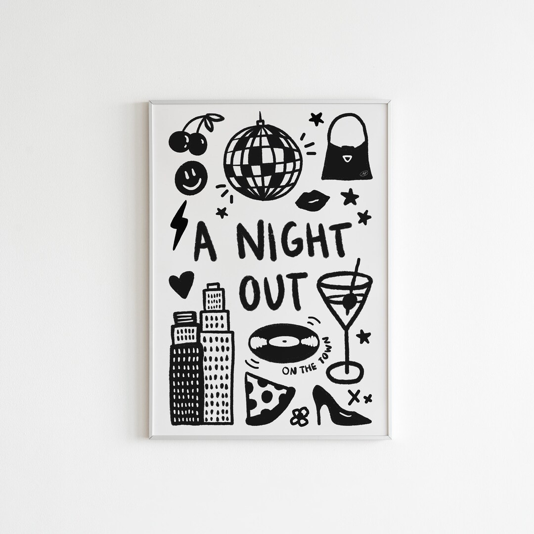 A Night Out Art Print - Etsy