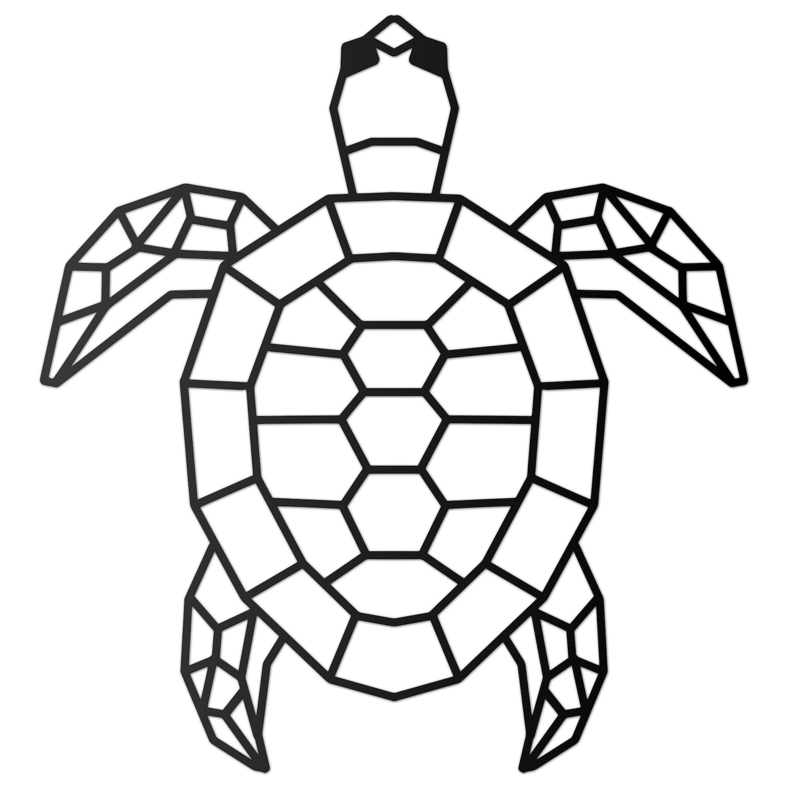 Geometric Sea Turtle Steel Wall Art - Etsy