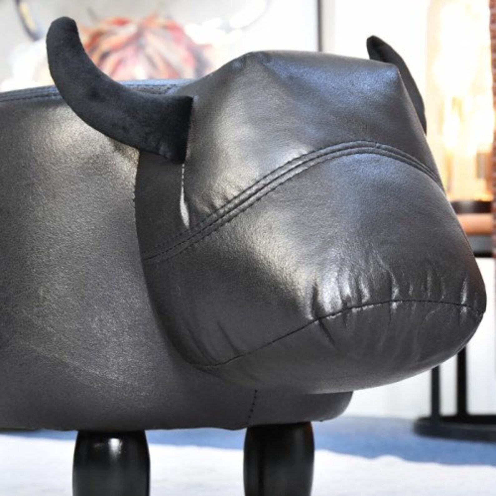 Bentley the Black Bull Foot Stool or Child's Seat/ Fun and - Etsy UK