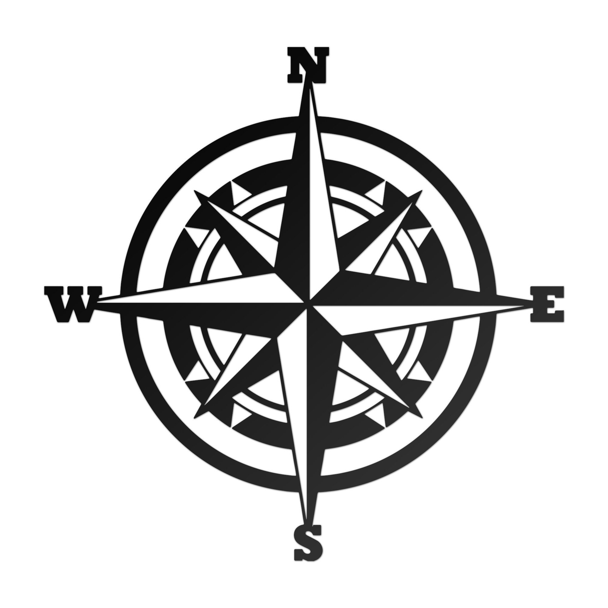 Black Compass Wall Art - Etsy UK