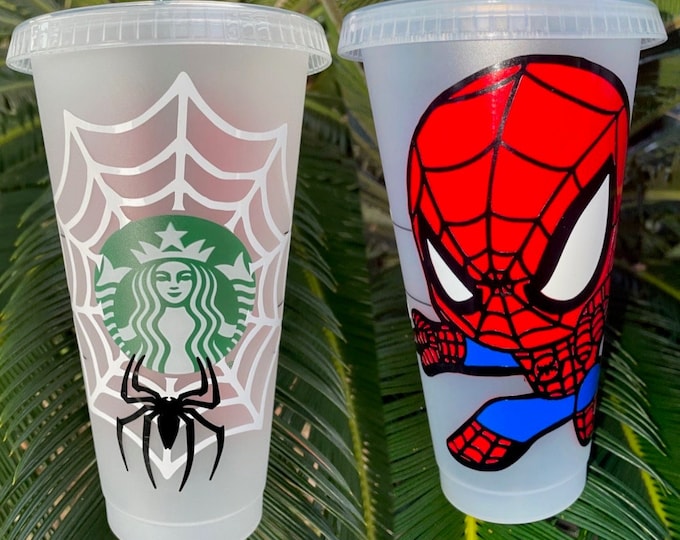 Spiderman Confetti Starbucks Tumbler /water Bottle marvel disney ...