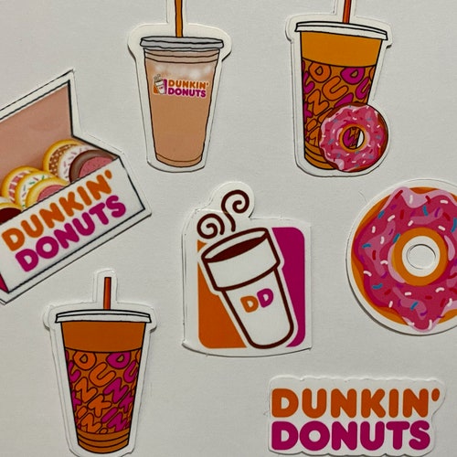 Dunkin Sticker Pack Dunkin Donuts Sticker Bundle Iced Coffee - Etsy