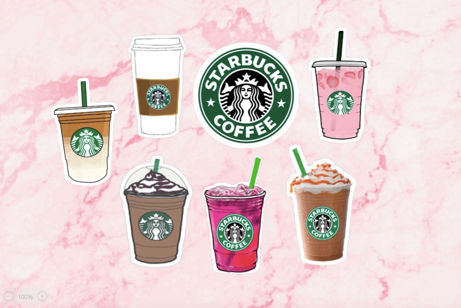 Starbucks Sticker Pack Bundle, Planner Stickers, Custom Stickers - Etsy