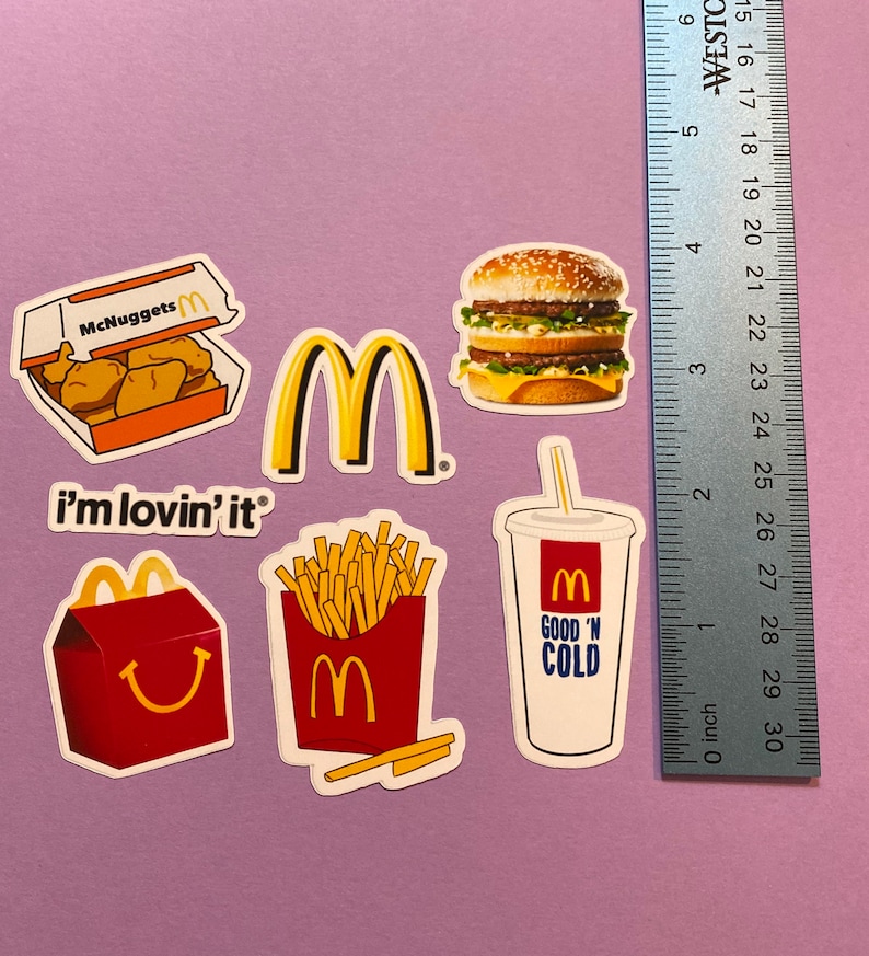 McDonalds Sticker Journal Stickers Cute Planner Stickers | Etsy